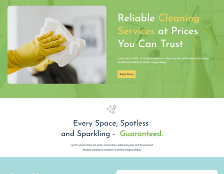 Cleaning Services - Landing Page | Mozaik.Global Templates